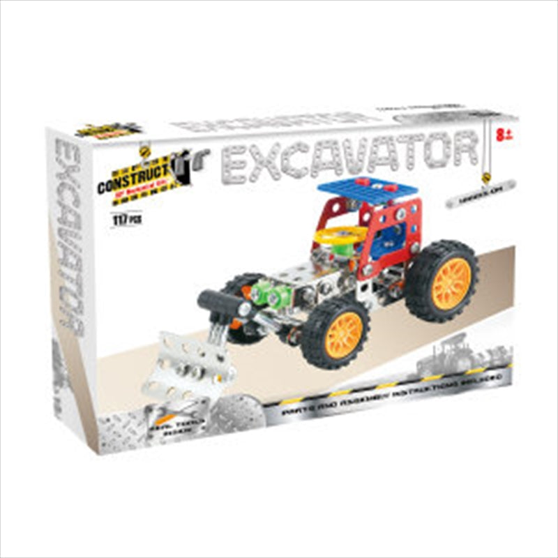 Construct-It! - Excavator 117-Piece Metal Building Set – The Urban Emporium