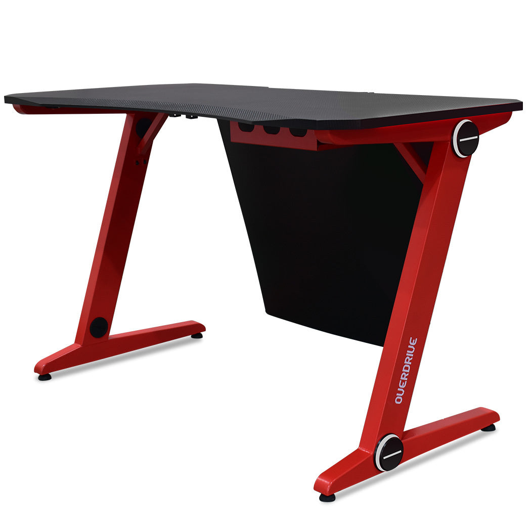 OVERDRIVE Gaming Desk 120cm PC Table Setup Computer Carbon Fiber Style ...