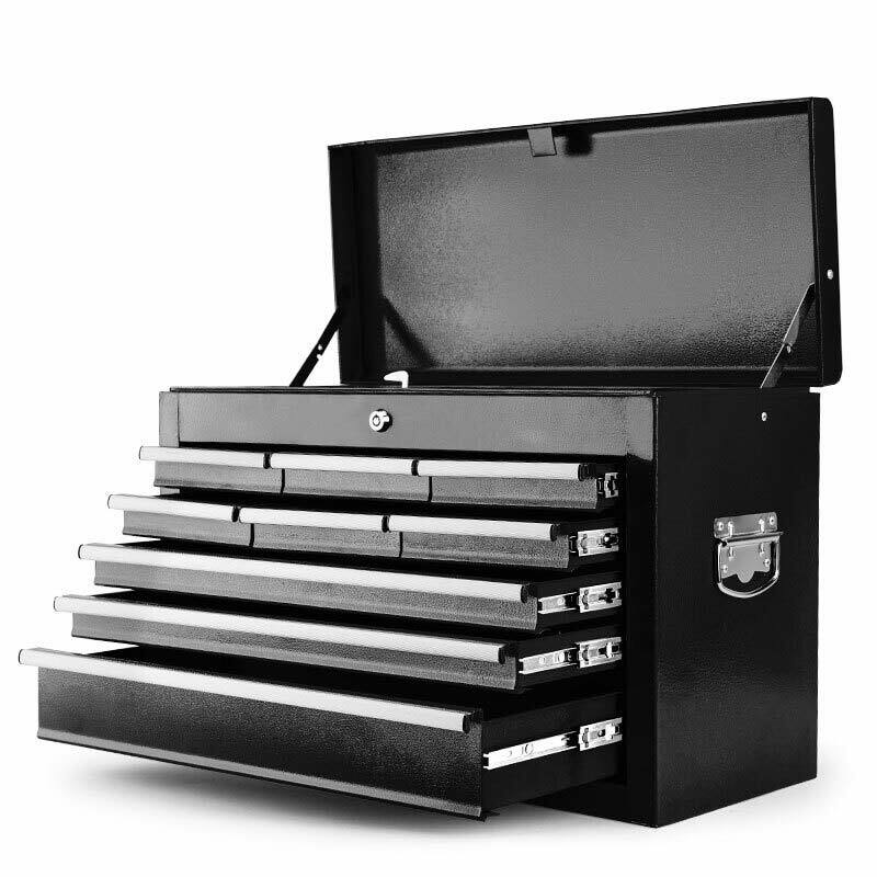 BULLET 9 Drawer Tool Box Chest Mechanic Garage Storage Toolbox Set Org ...