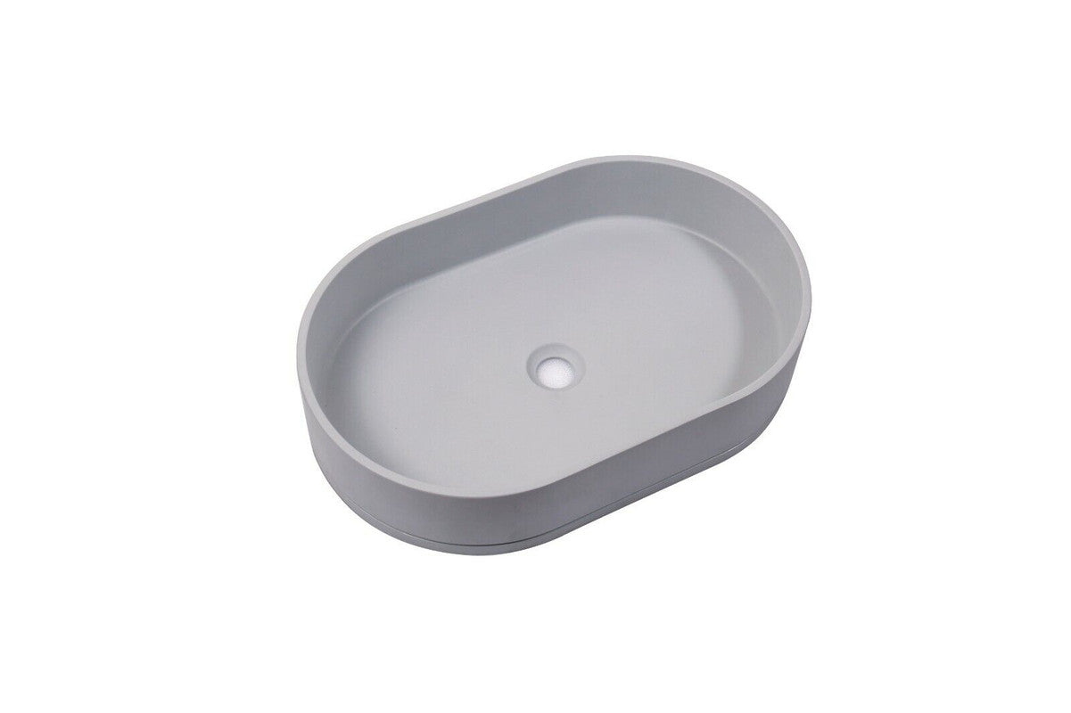 Ultra Modern Concrete Cement Wash Basin Counter Top Matte Light Gray O ...